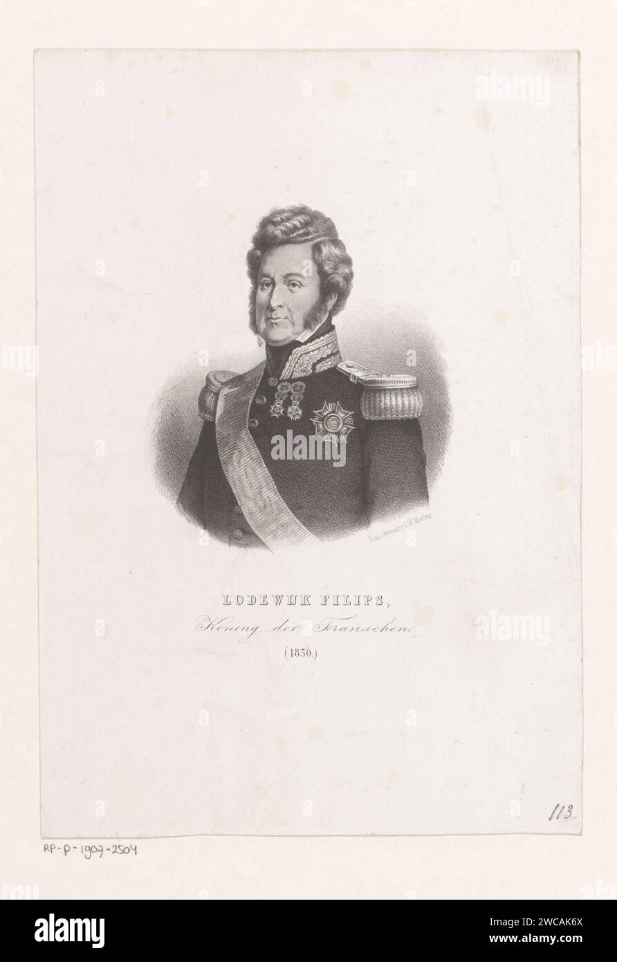 Portrait of Lodewijk Philip I of France, Anonymous, Royal Dutch Stone ...