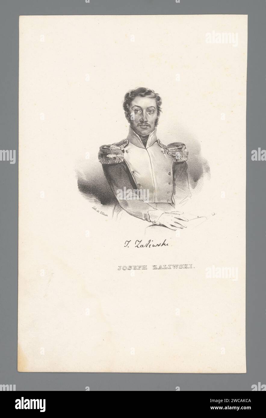 Portret van Józef Zaliwski, Unknown, François Jean Villain, 1832 - 1839 ...