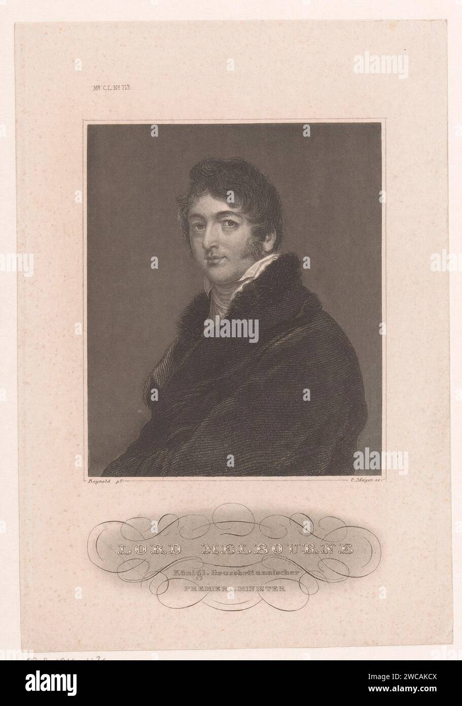 Portret van William Lamb, 2nd Viscount Melbourne, Carl Mayer, after ...