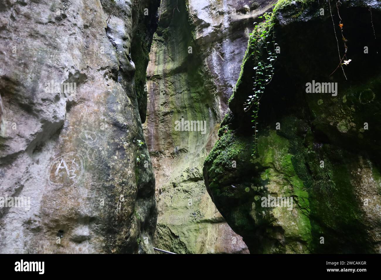 The Fier gorges are a remarkable natural curiosity of France, in Haute ...