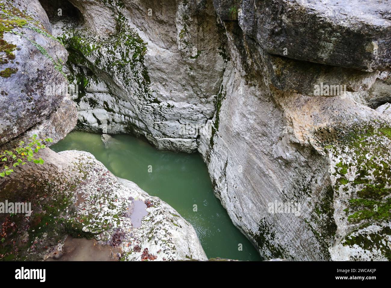 The Fier gorges are a remarkable natural curiosity of France, in Haute ...