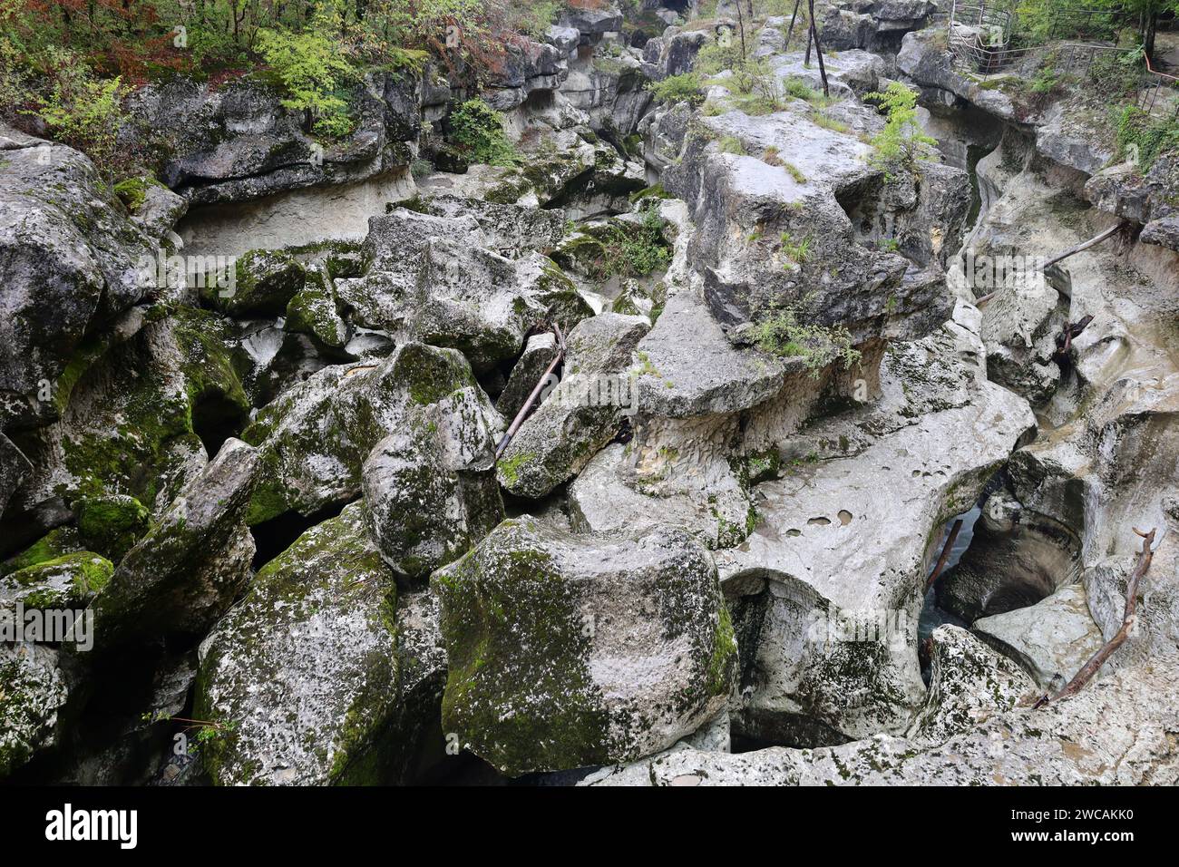 The Fier gorges are a remarkable natural curiosity of France, in Haute ...