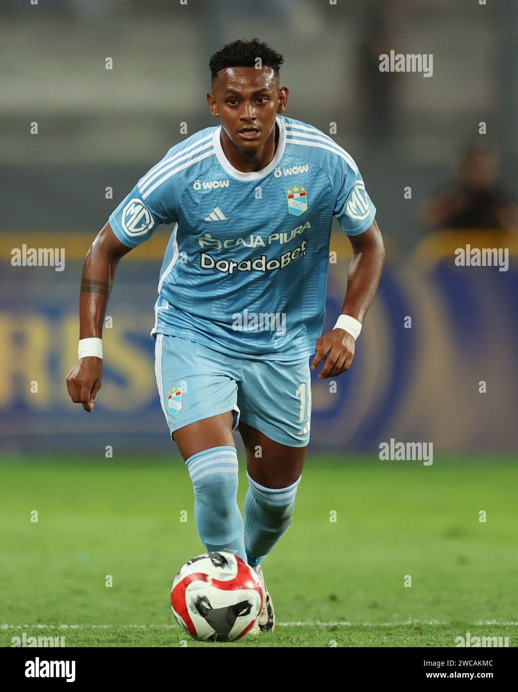 Lima, Peru. 14th Jan, 2024. Franco Medina of Sporting Cristal during ...