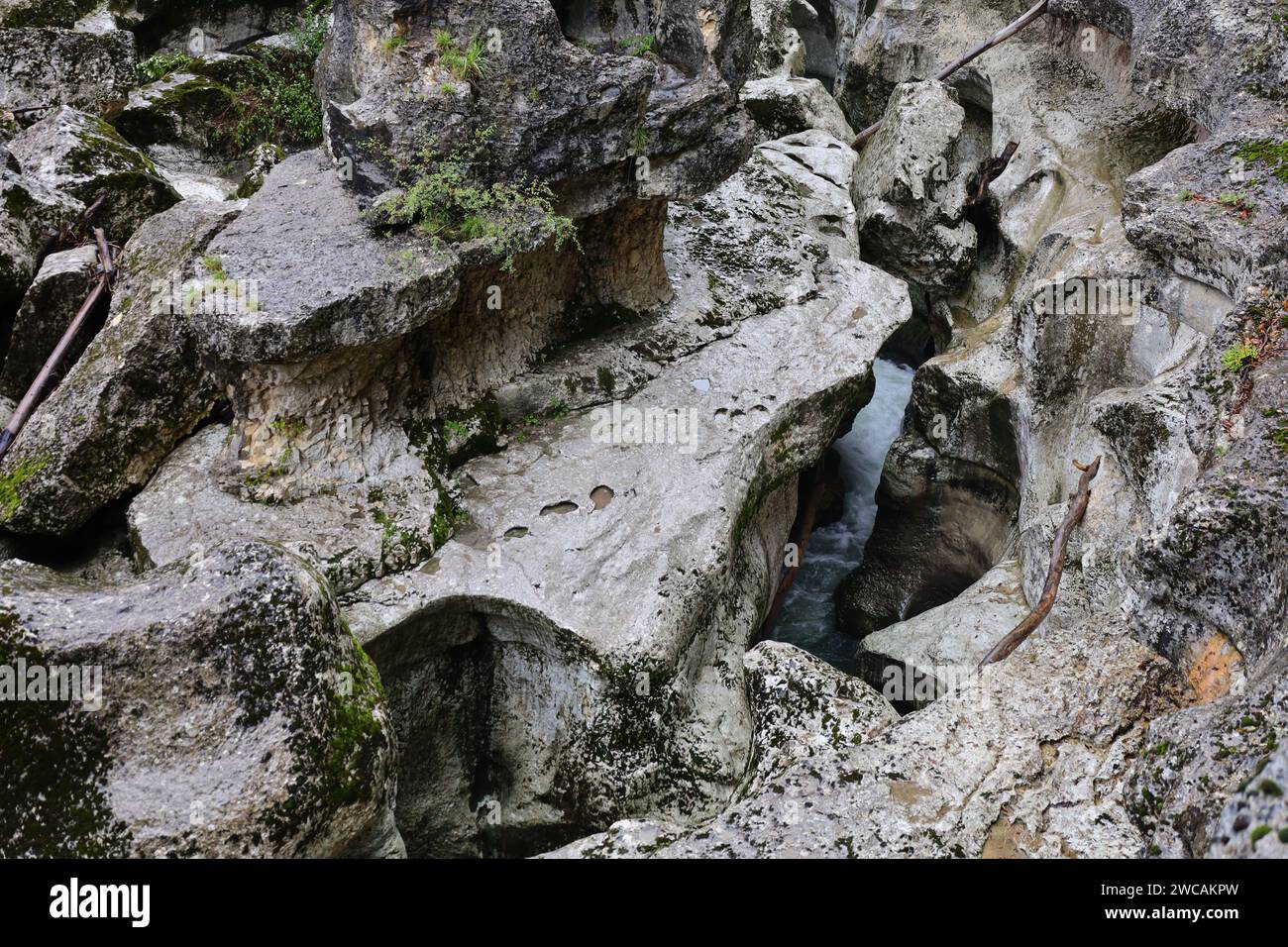 The Fier gorges are a remarkable natural curiosity of France, in Haute ...