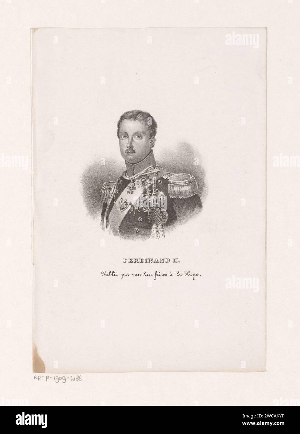Portrait of Possible Ferdinand II, King of the two Siciliën, Carel ...