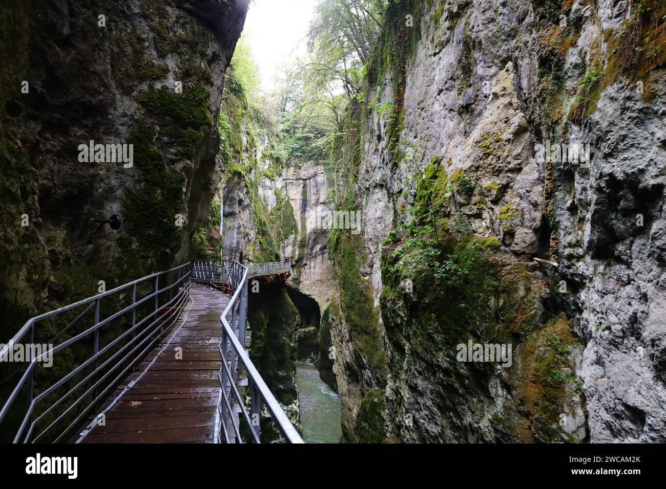 The Fier gorges are a remarkable natural curiosity of France, in Haute ...