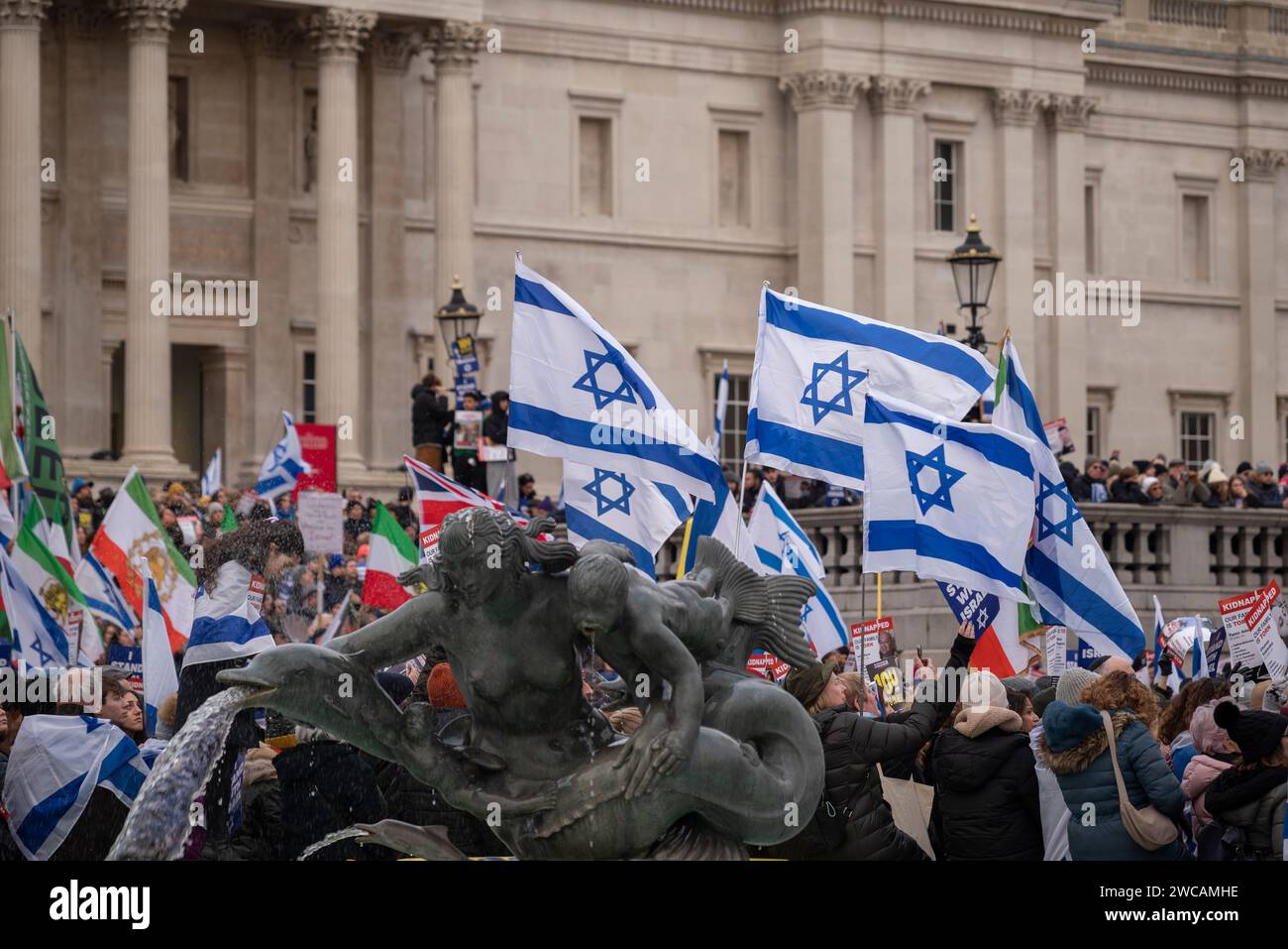 Pro-Israel rally at Trafalgar Square calling for release of hostages ...