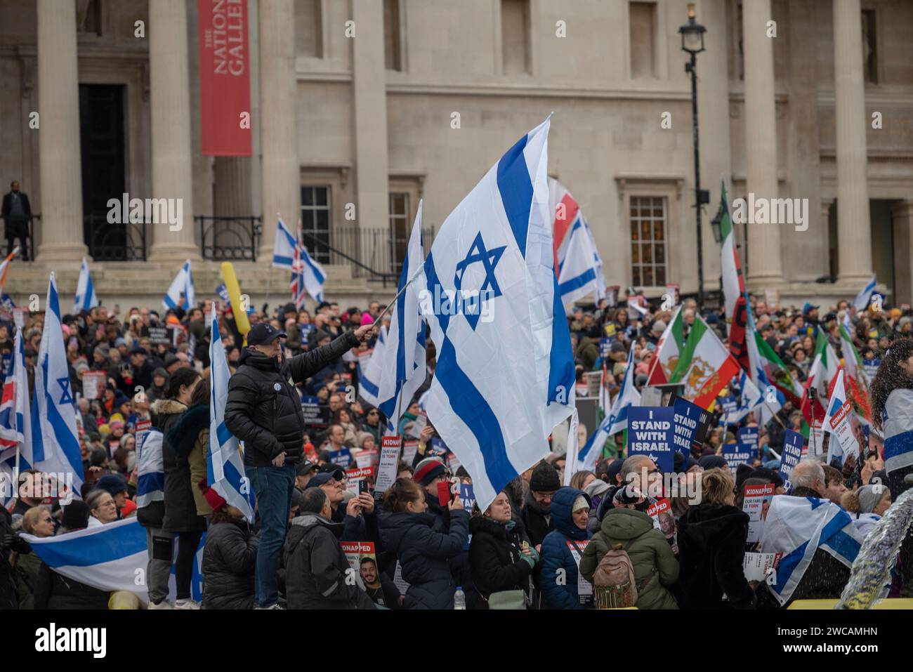 Pro-Israel rally at Trafalgar Square calling for release of hostages ...