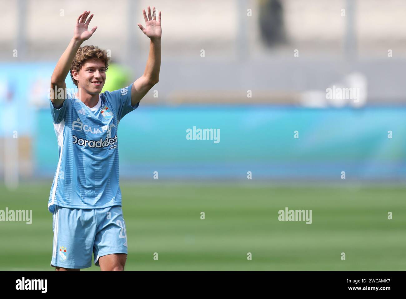 Lima, Peru. 14th Jan, 2024. Ian Wisdom of Sporting Cristal during the ...
