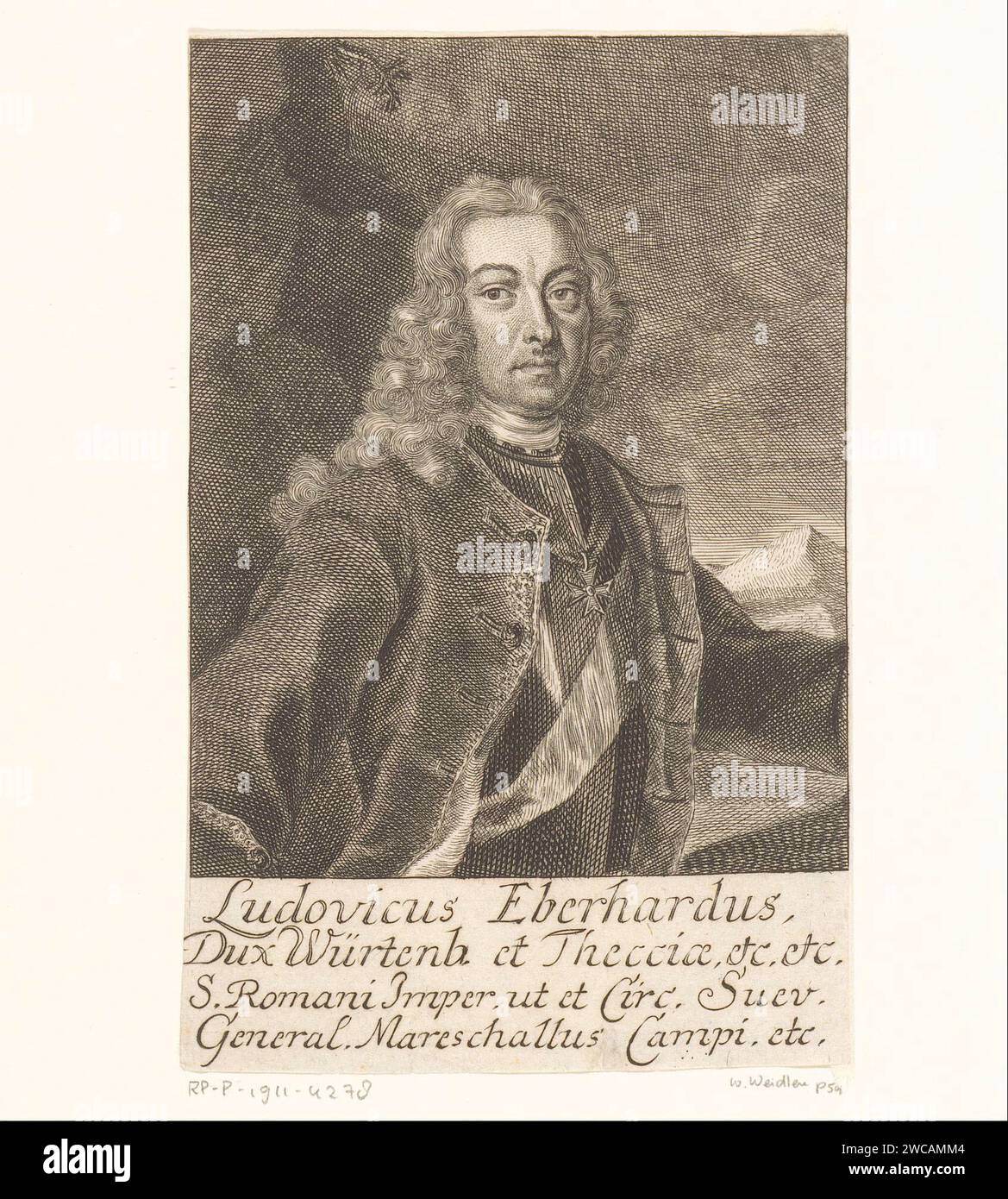 Portrait of Eberhard IV Ludwig von Württemberg, Martin Berbigeroth ...