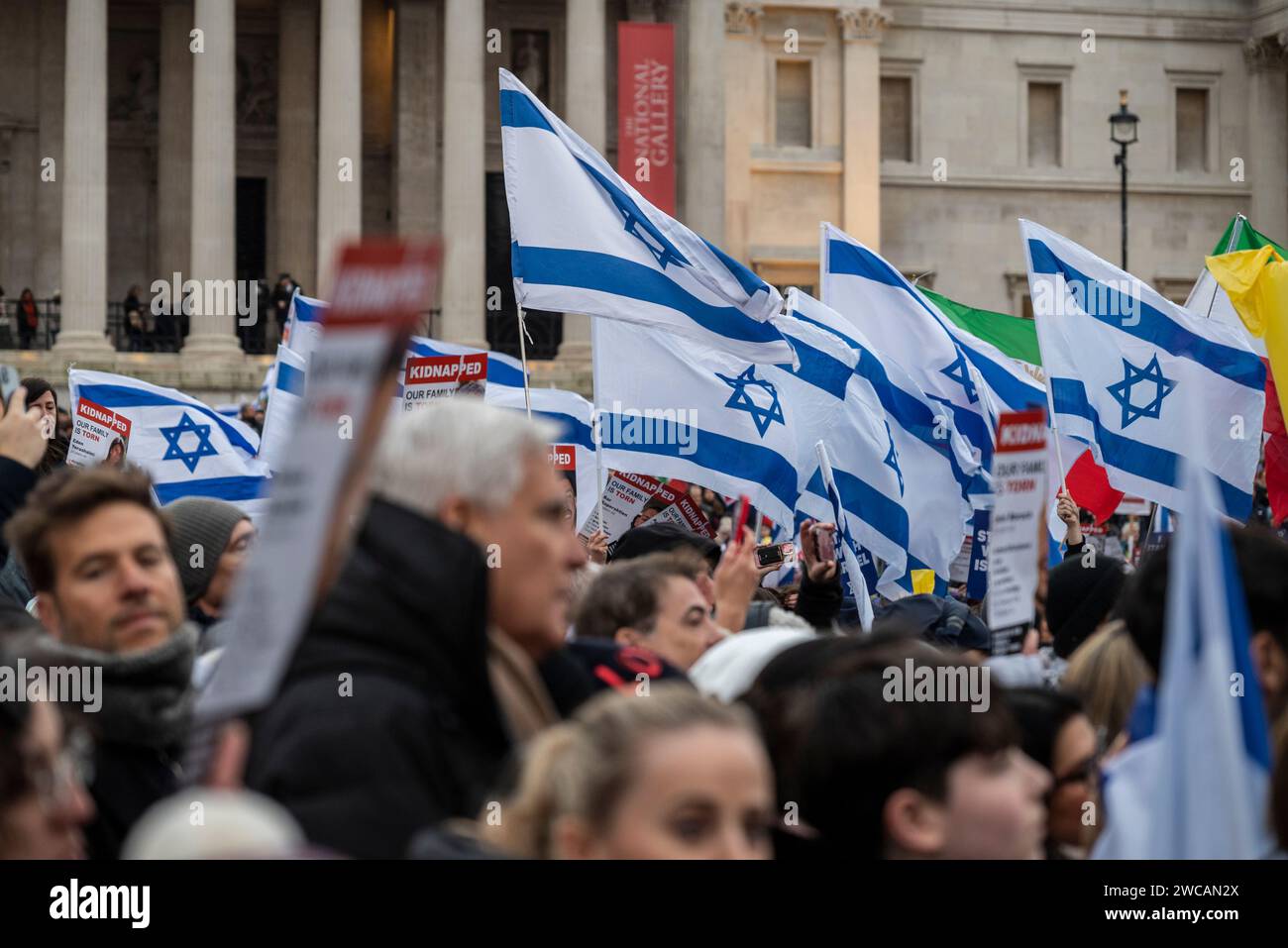 Pro-Israel rally at Trafalgar Square calling for release of hostages ...