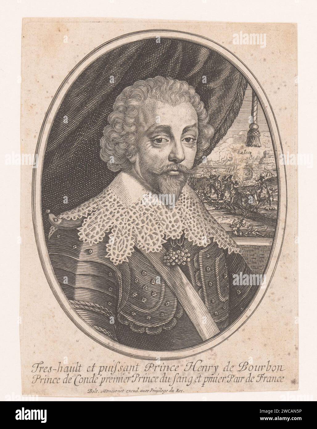 Portrait of Henry II of Bourbon -Condé, Anonymous, Balthazar Moncornet ...