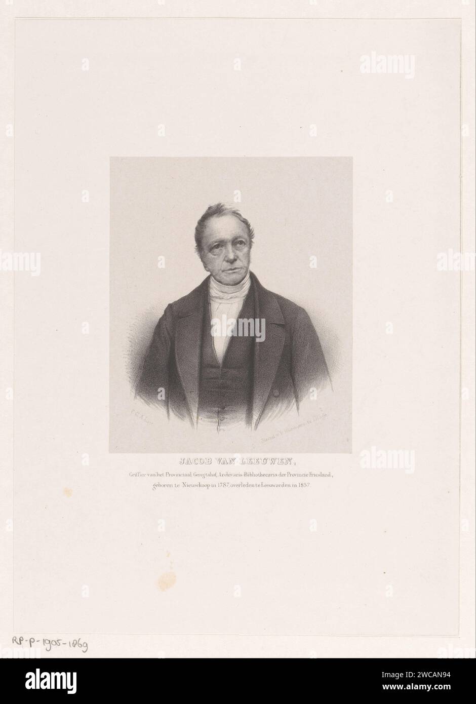 Portrait of Jacob van Leeuwen, Carel Christiaan Antony Last, 1857 ...