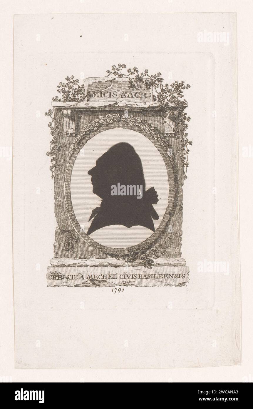 Self -portrait in Silhouet, Christian von Mechel (attributed to), 1791 ...