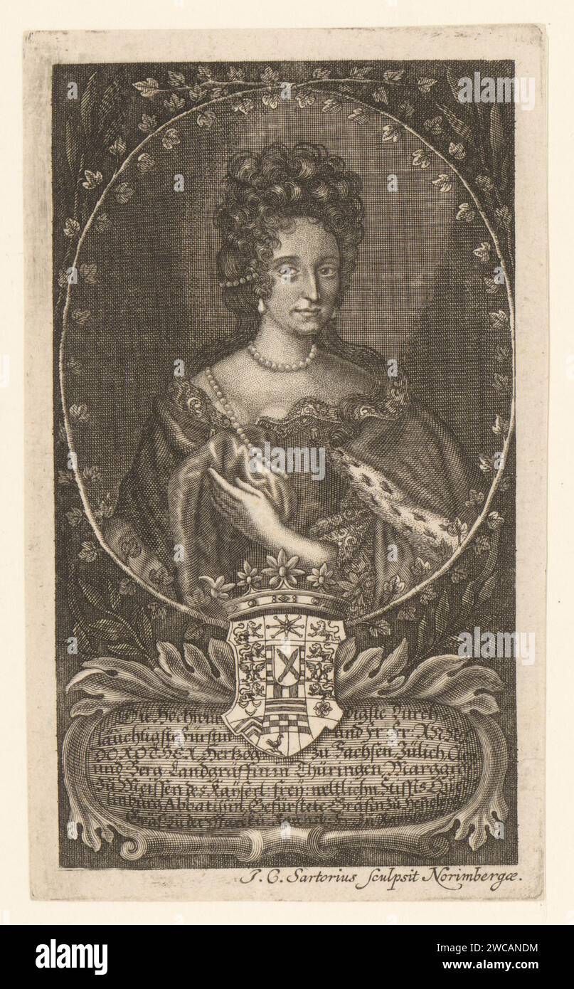 PortraT van Anna Dorothea van Sachsen -Weimar, Johann Christoph ...