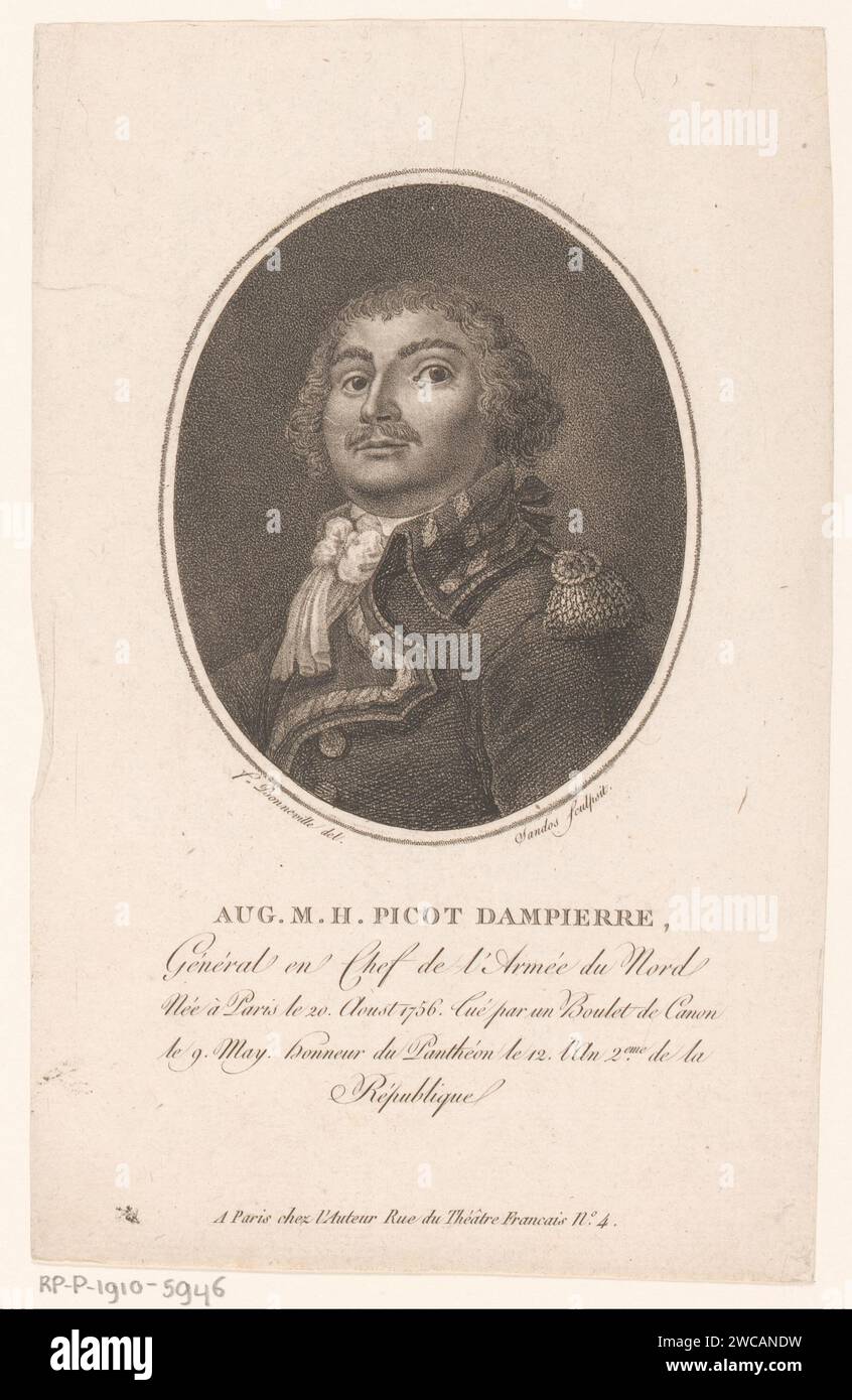 Portret van Auguste Marie Henri Picot, Auguste Sandoz, After François ...