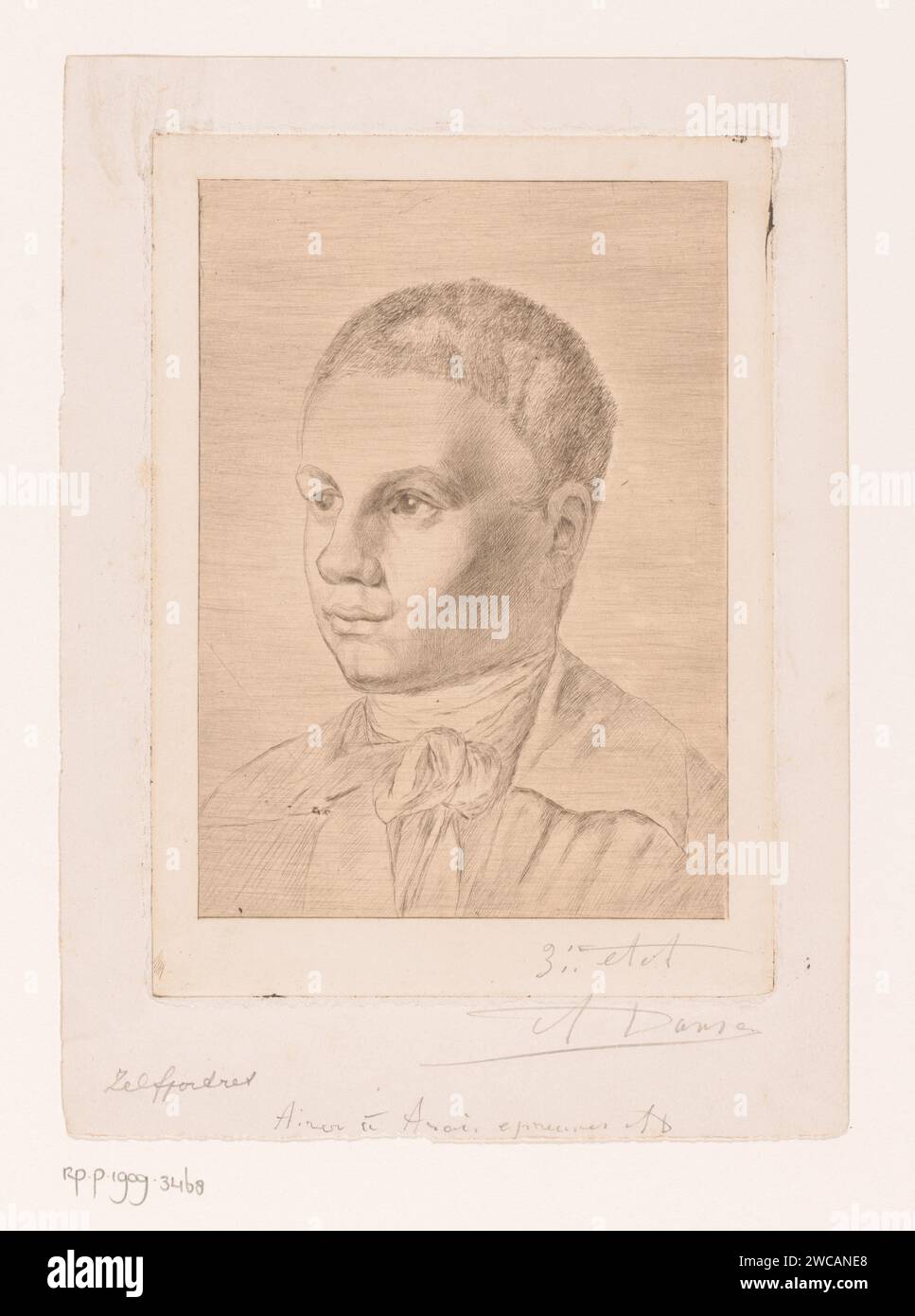 Self -portrait at the age of sixteen, Auguste Danse, 1839 - 1909 print ...
