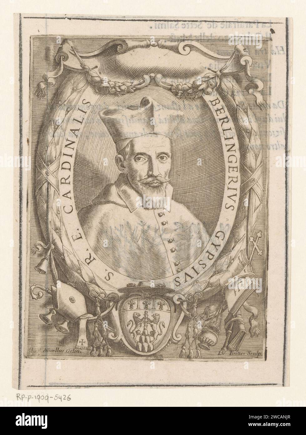 Portret Van Kardinaal Berlinghiero Gessi, Lorenzo Tinti, After Giuseppe ...