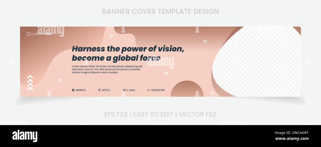 Cover banner social media and website promotion with abstract ...