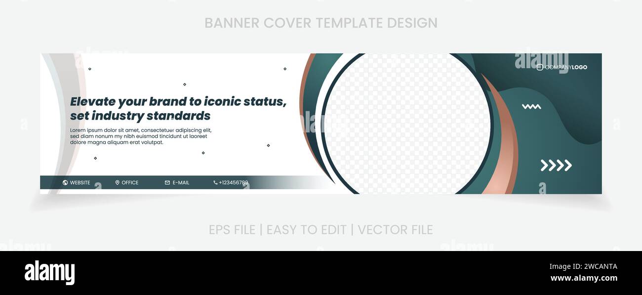 Cover banner social media and website promotion with abstract ...