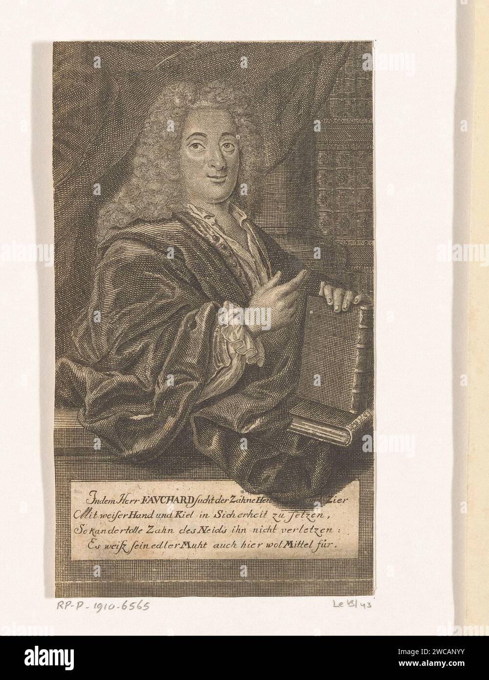 Portrait of Pierre Fauchard, Georg Paul Busch, c. 1716 - 1756 print ...