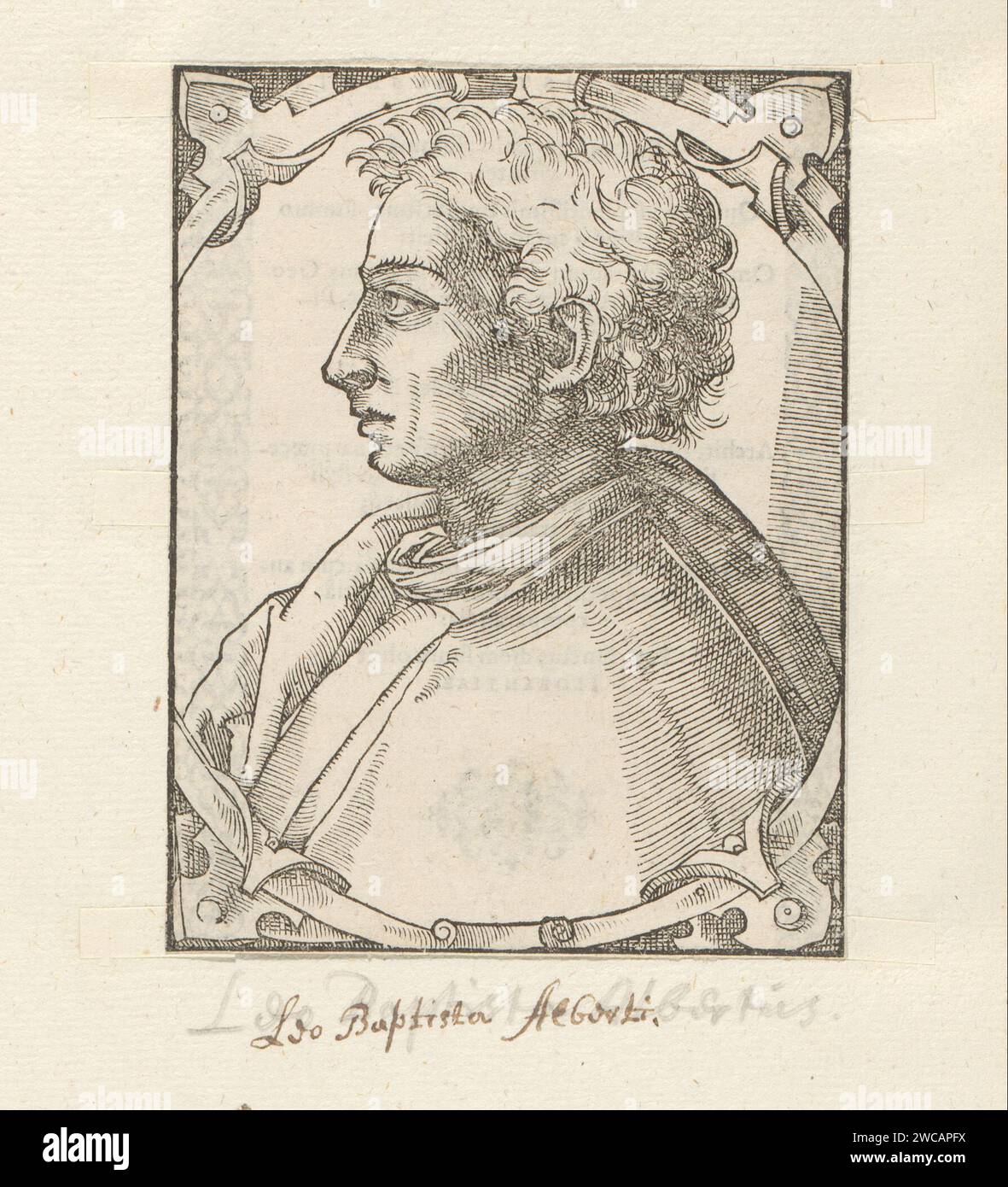 PortraT van Leon Battista Alberti, Anonymous, After Tobias Stimmer ...