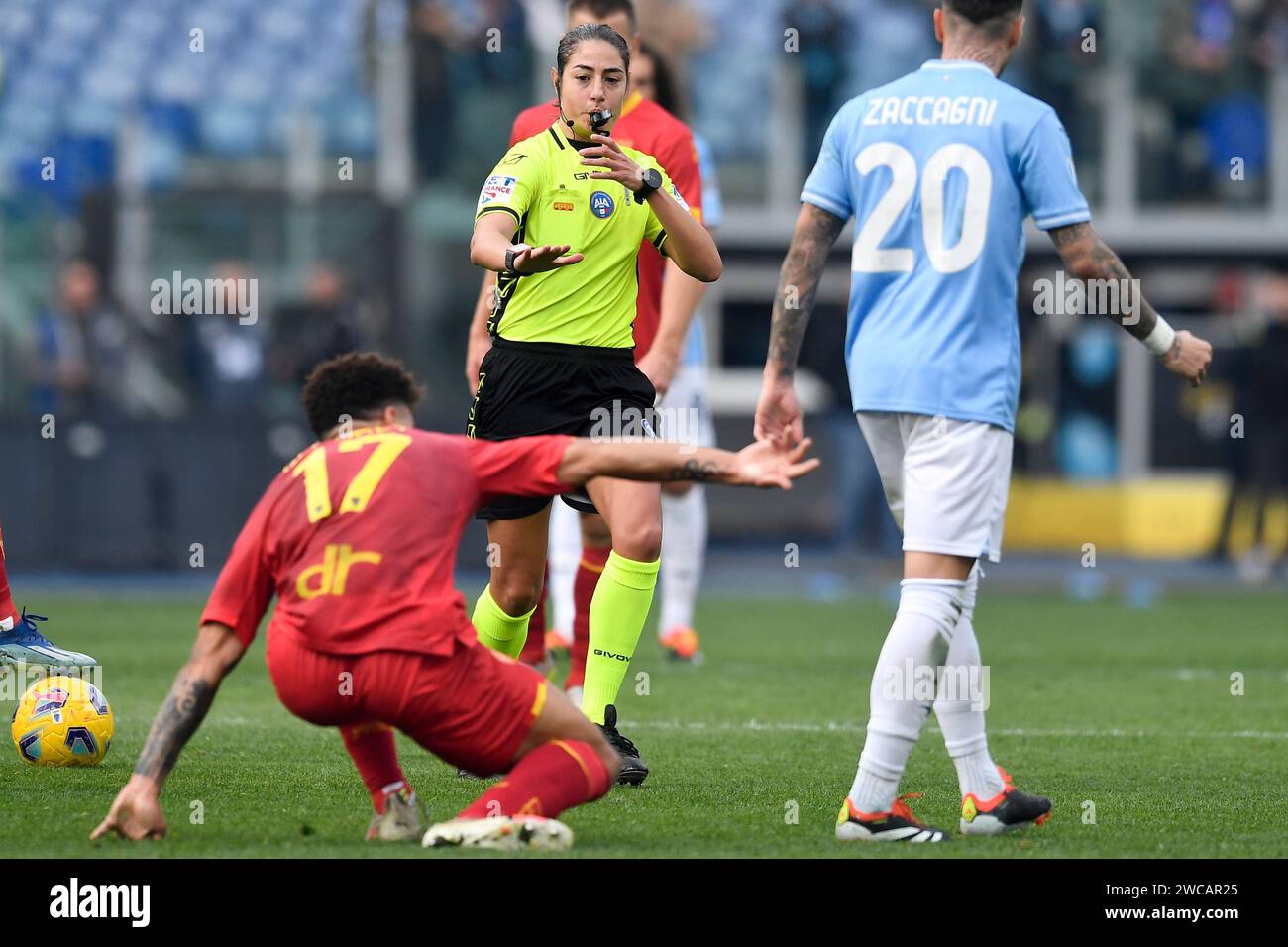 Referee Maria Sole Ferrieri during the Serie A football match between ...