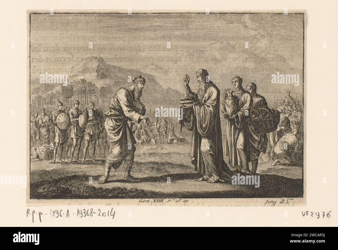 Abraham meets King Melchizedek, Jan Luyken, 1703 - 1762 print Print ...