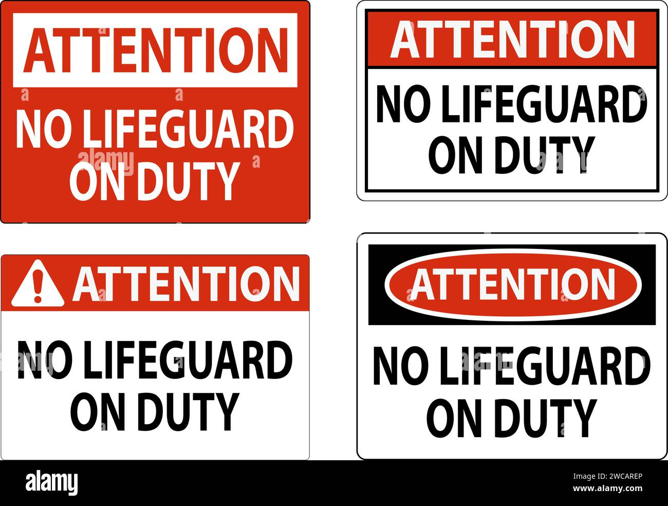 Caution pool sign no Cut Out Stock Images & Pictures - Alamy