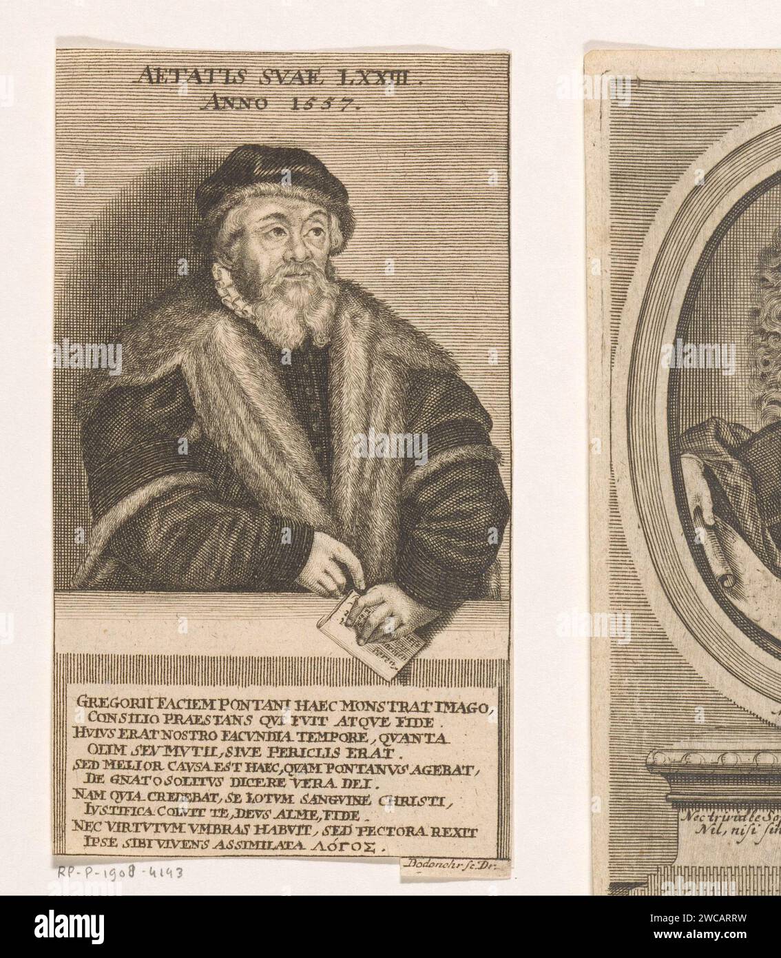 Portrait van Gregor Brück, Moritz Bodenhr, 1675 - 1748 print Dresden ...