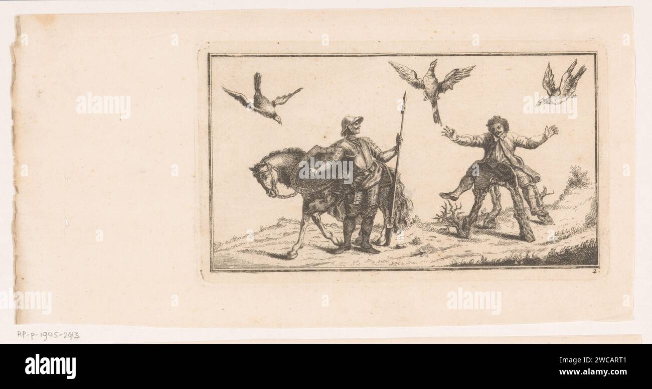 Scene from the story of Don Quixot, Johann Christoph Weigel, in or ...