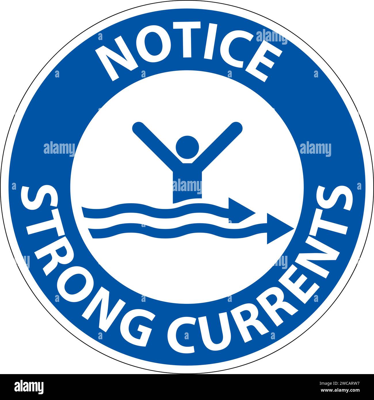 Strong currents warning Stock Vector Images - Alamy
