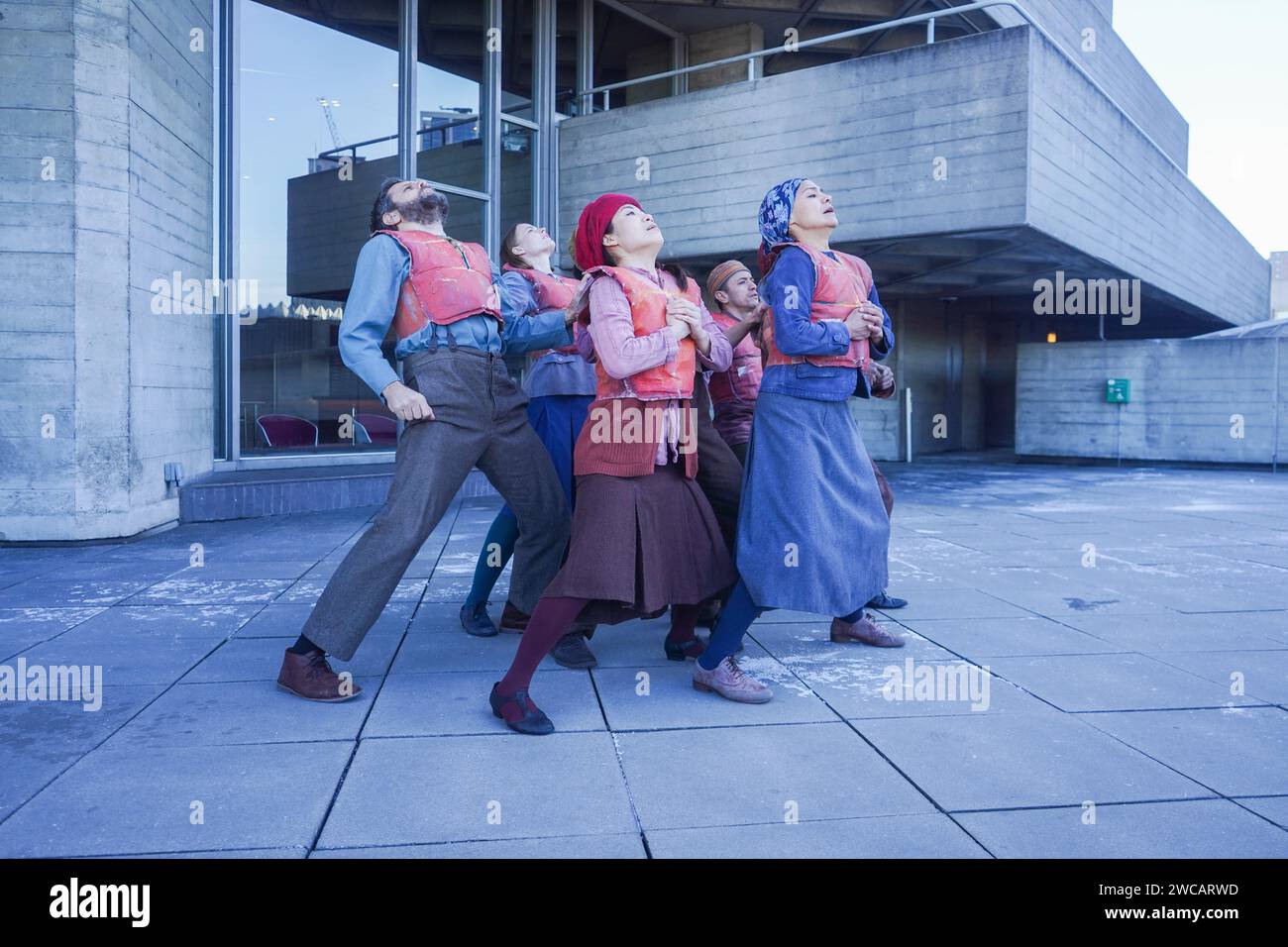 London, UK. 15 January 2024. .The cast of the physical theatre company ...