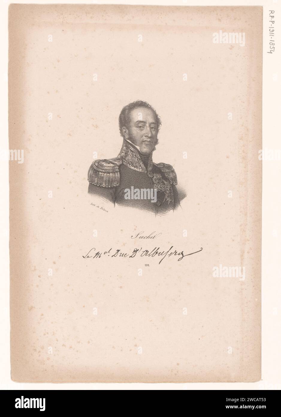 Portret van Louis-Gabriel Suchet, anonymous, veuve Delpech (Naudet), in ...