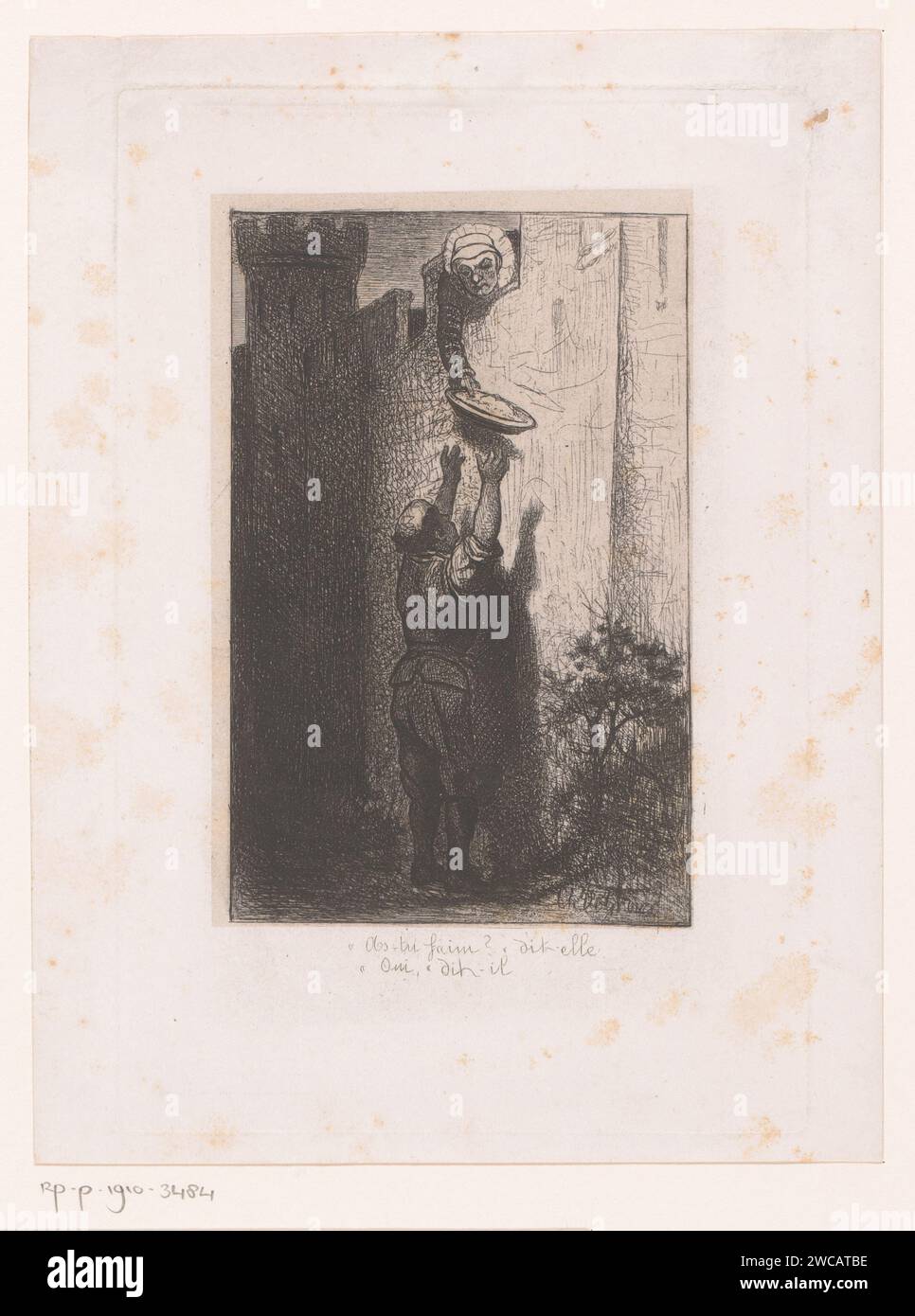 Woman gives food paris hi-res stock photography and images - Alamy