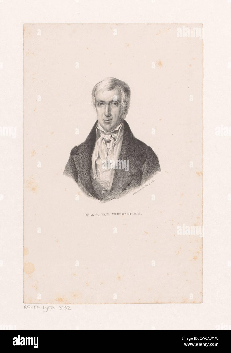 Portrait of Johan Willem van Vredenburch, Anonymous, 1822 - 1863 print ...
