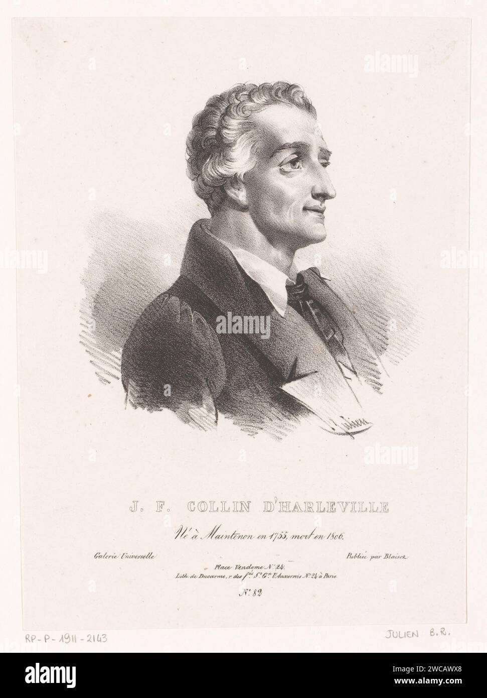 Portrated Van Jean -François Collin d'Harleville, Bernard Romain Julien ...