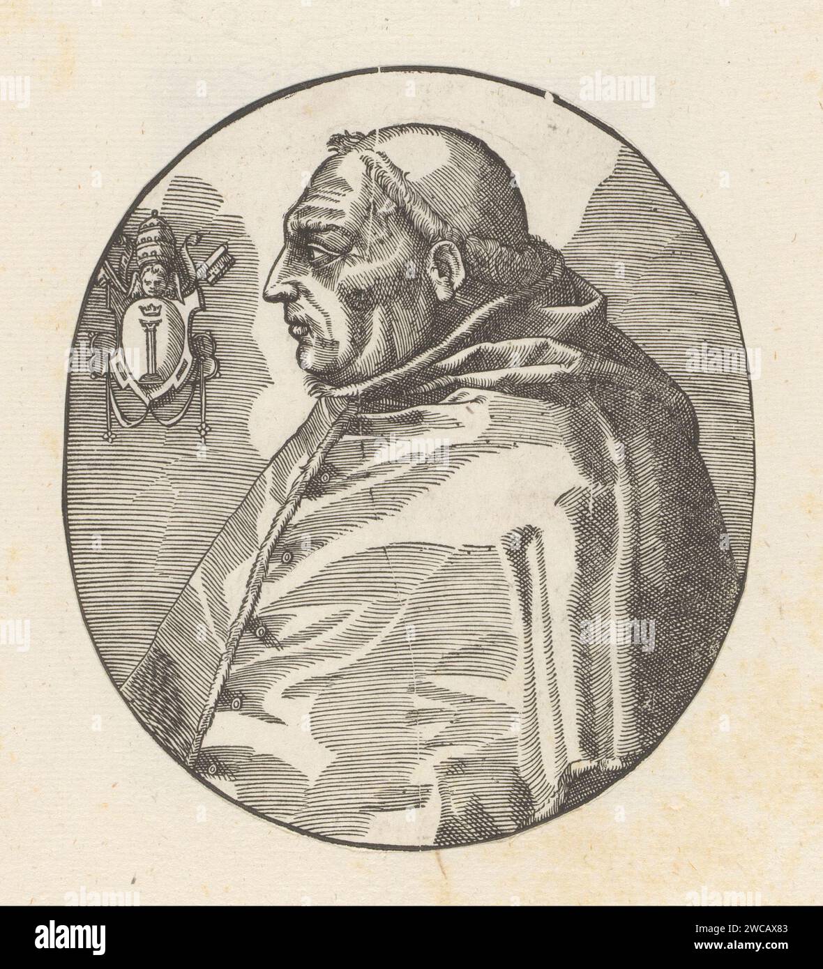 Portrait van Paus Martin V, Anonymous, after Tobias Stimmer, 1549 ...