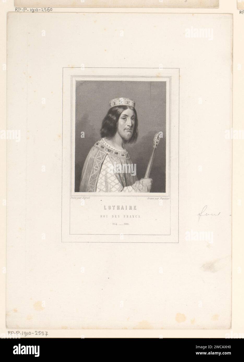 Portret van Lothar, Jacques Etienne Pannier, after Emile Signol, 1812 ...