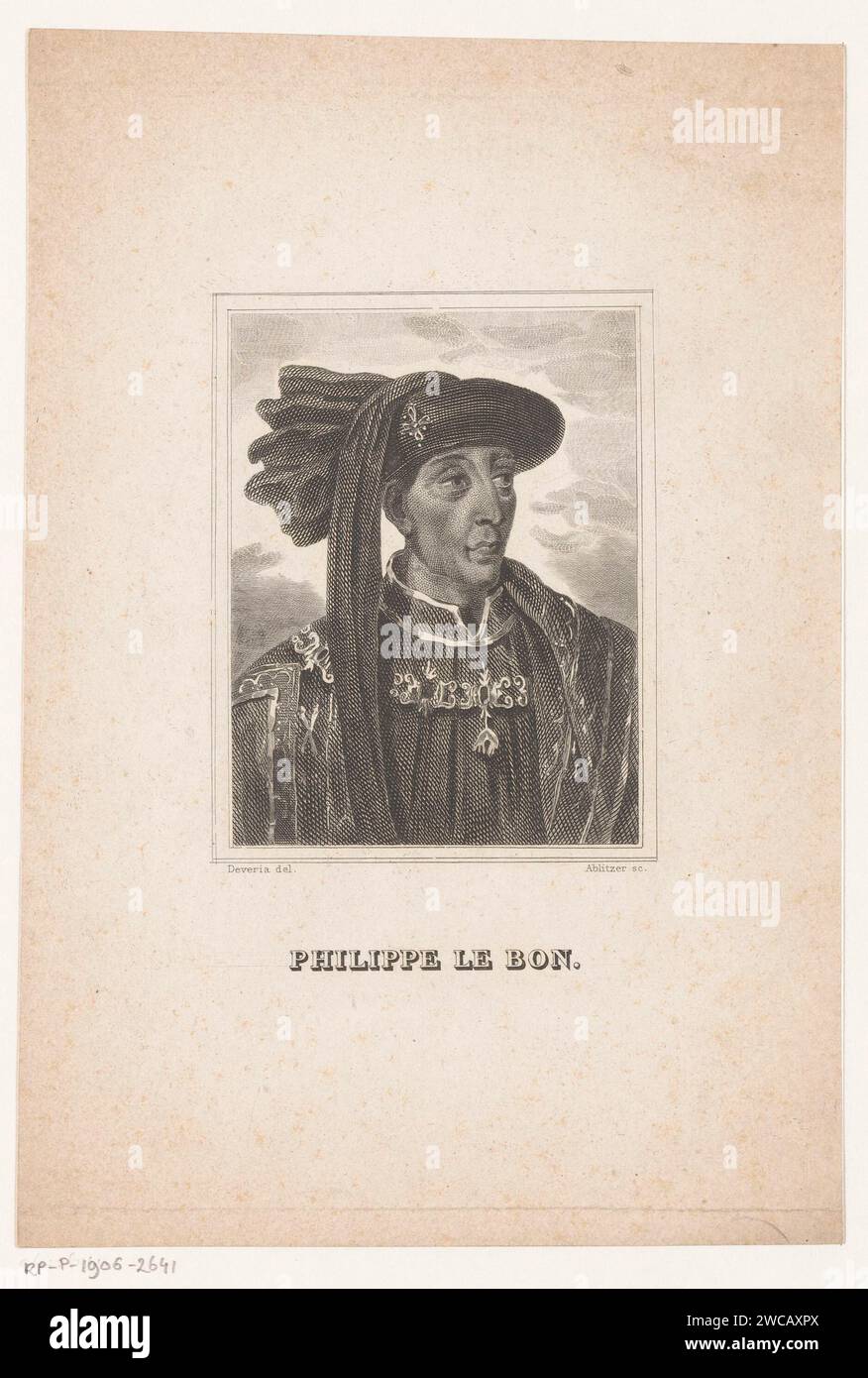 Portrait of Philip de Goede, Charles Ablitzer, After Achille Devéria ...