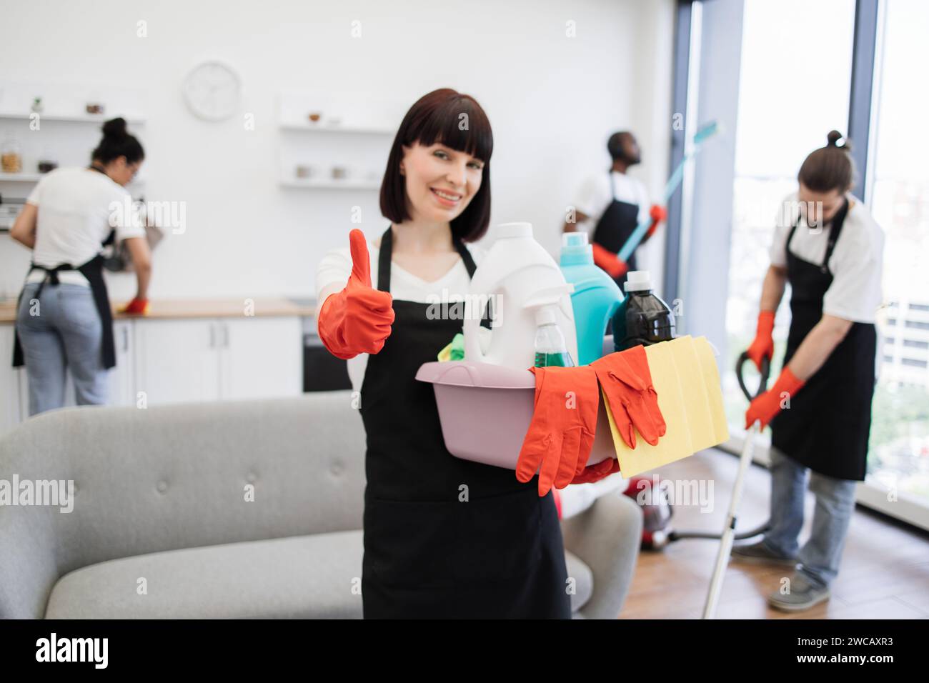 African american worker woman cleaning hi-res stock photography and ...