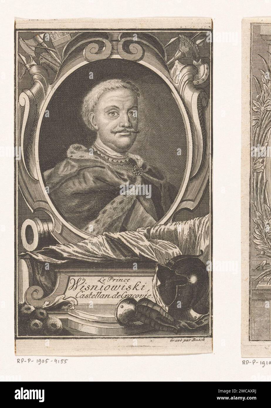 Portrait of Van Michał Serwacy Wiśniowiecki, Georg Paul Busch, 1735 ...