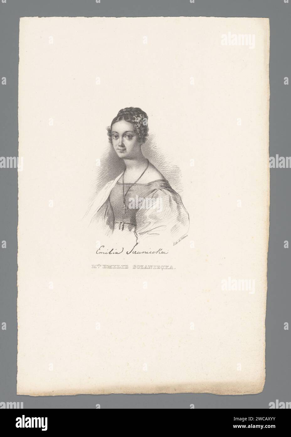 Portret van Emilia Sczaniecka, unknown, François Jean Villain, 1832 ...
