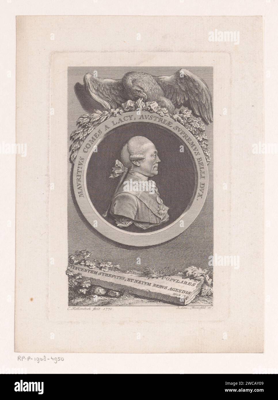 PortraT van Joseph Franz Moritz von Lacy, Johann Ernst Mansfeld, 1770 ...