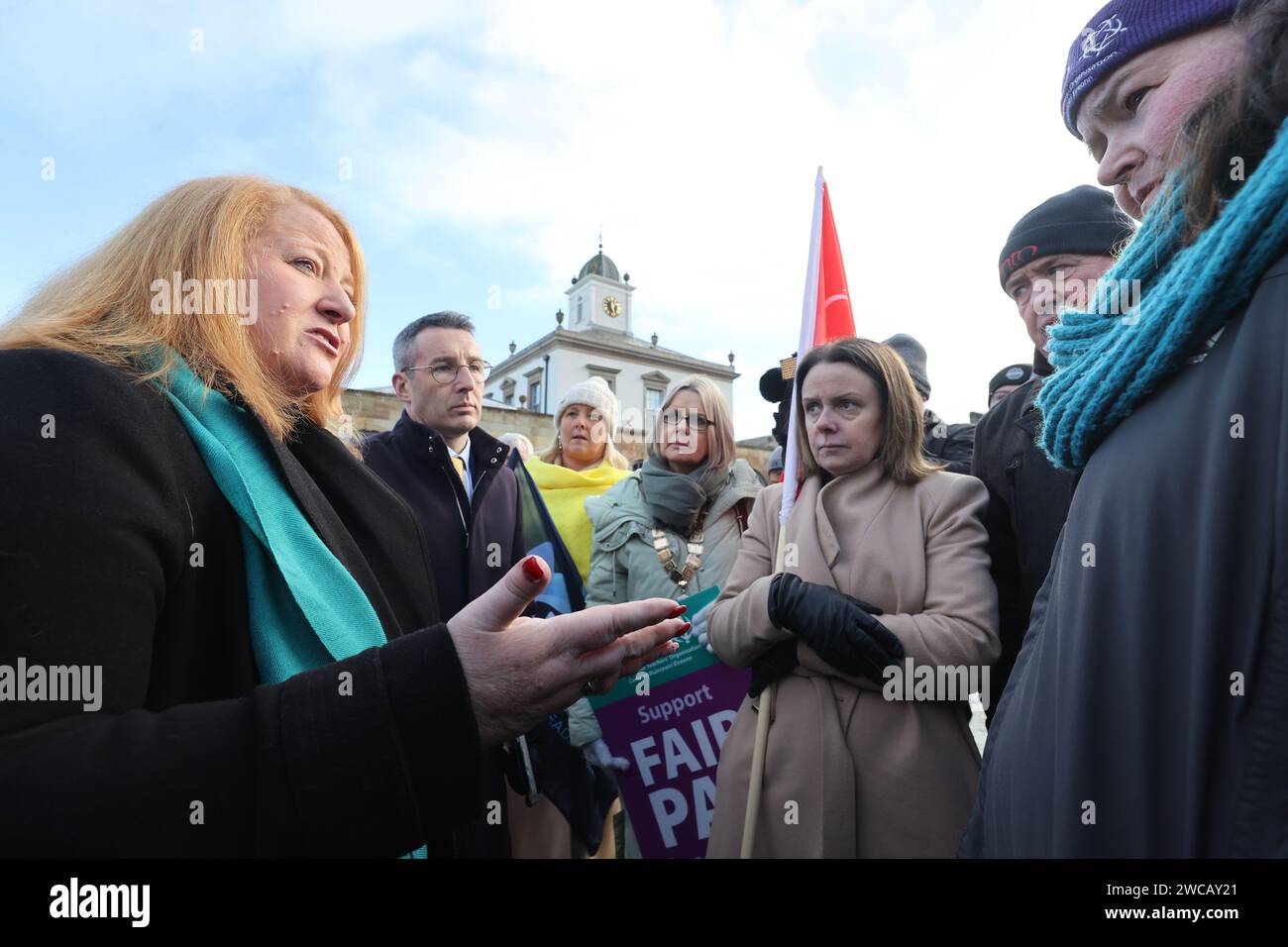 Alliance Party Leader Naomi Long Left With Party Colleague Andrew