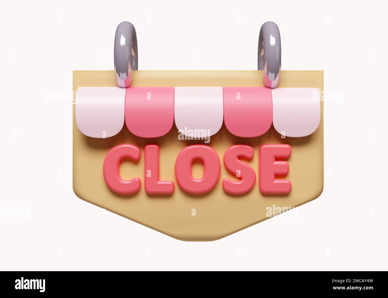 3d rendering closed sign icon for shopping online concept. icon ...