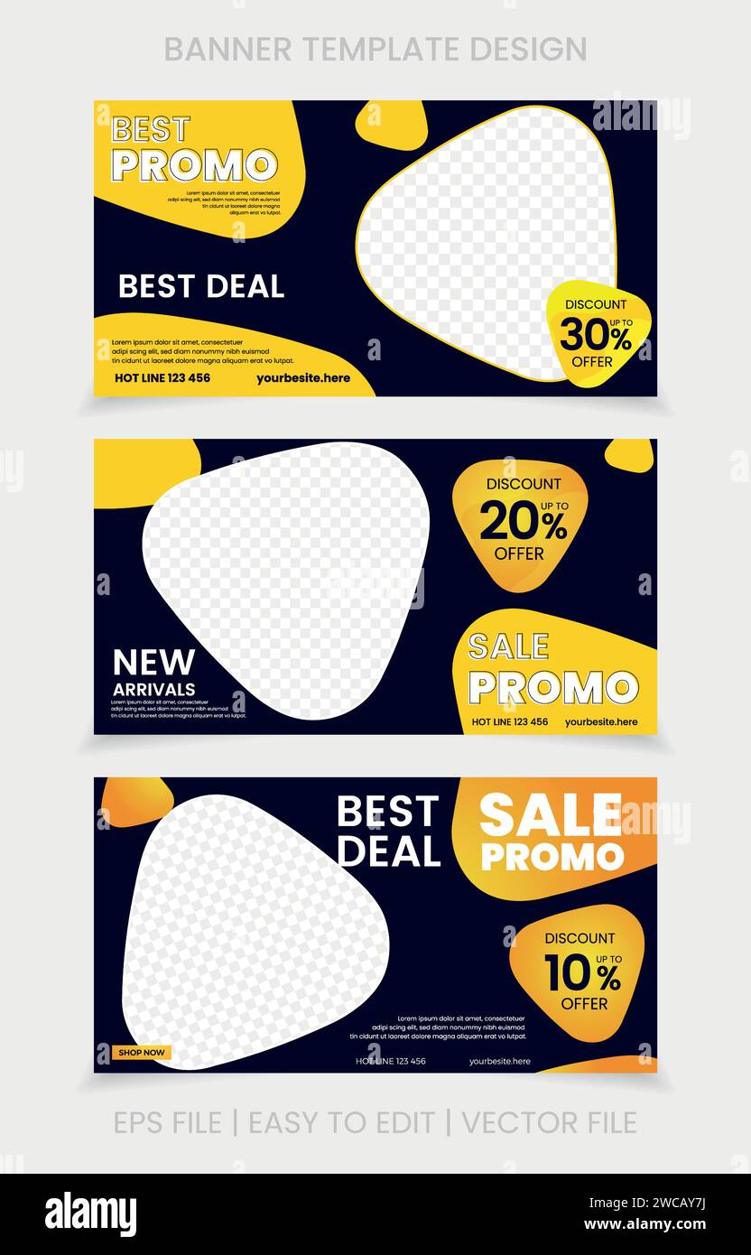 Advertising banner template hi-res stock photography and images - Alamy