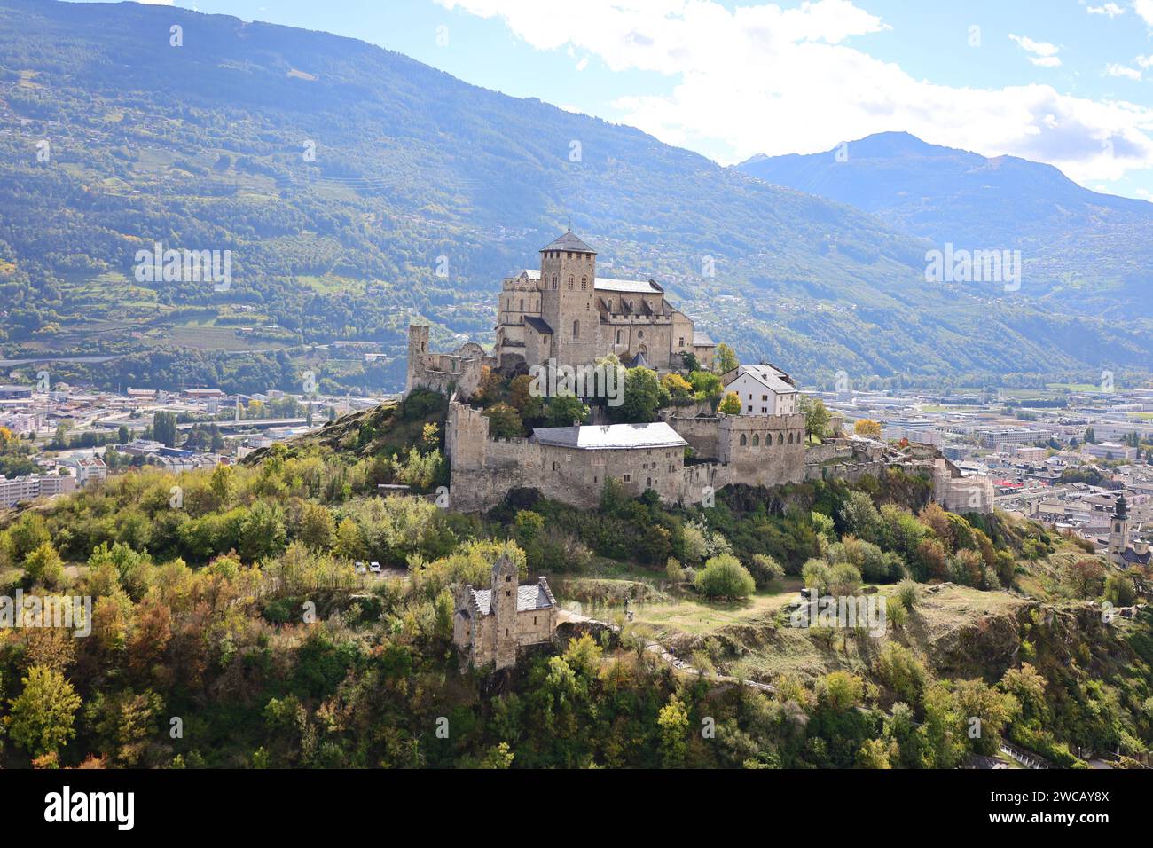 Tourbillon Castle is a castle in Sion in the canton of Valais in ...