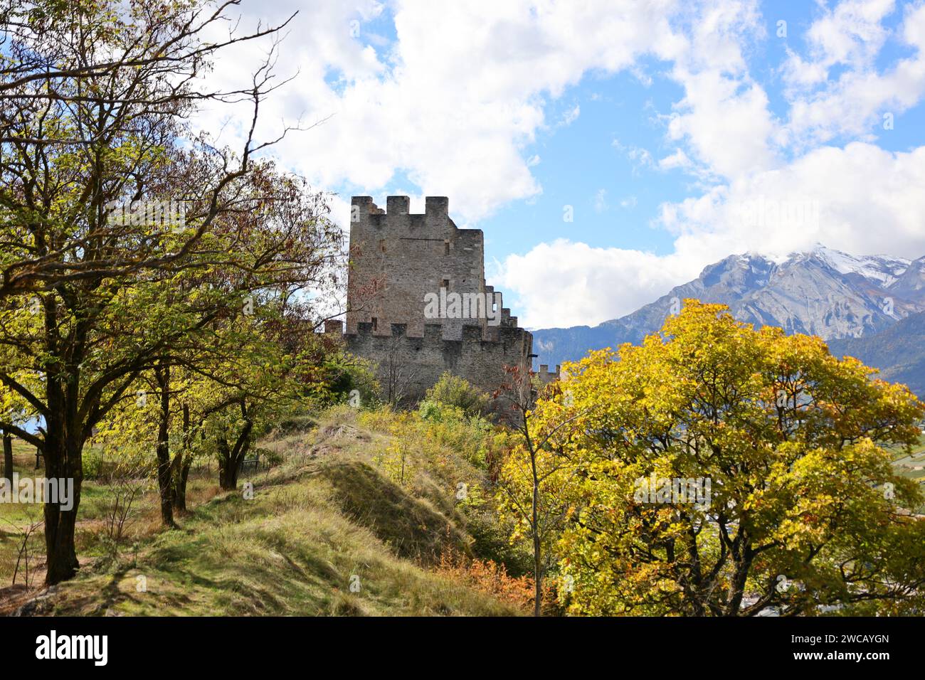 Tourbillon Castle is a castle in Sion in the canton of Valais in ...