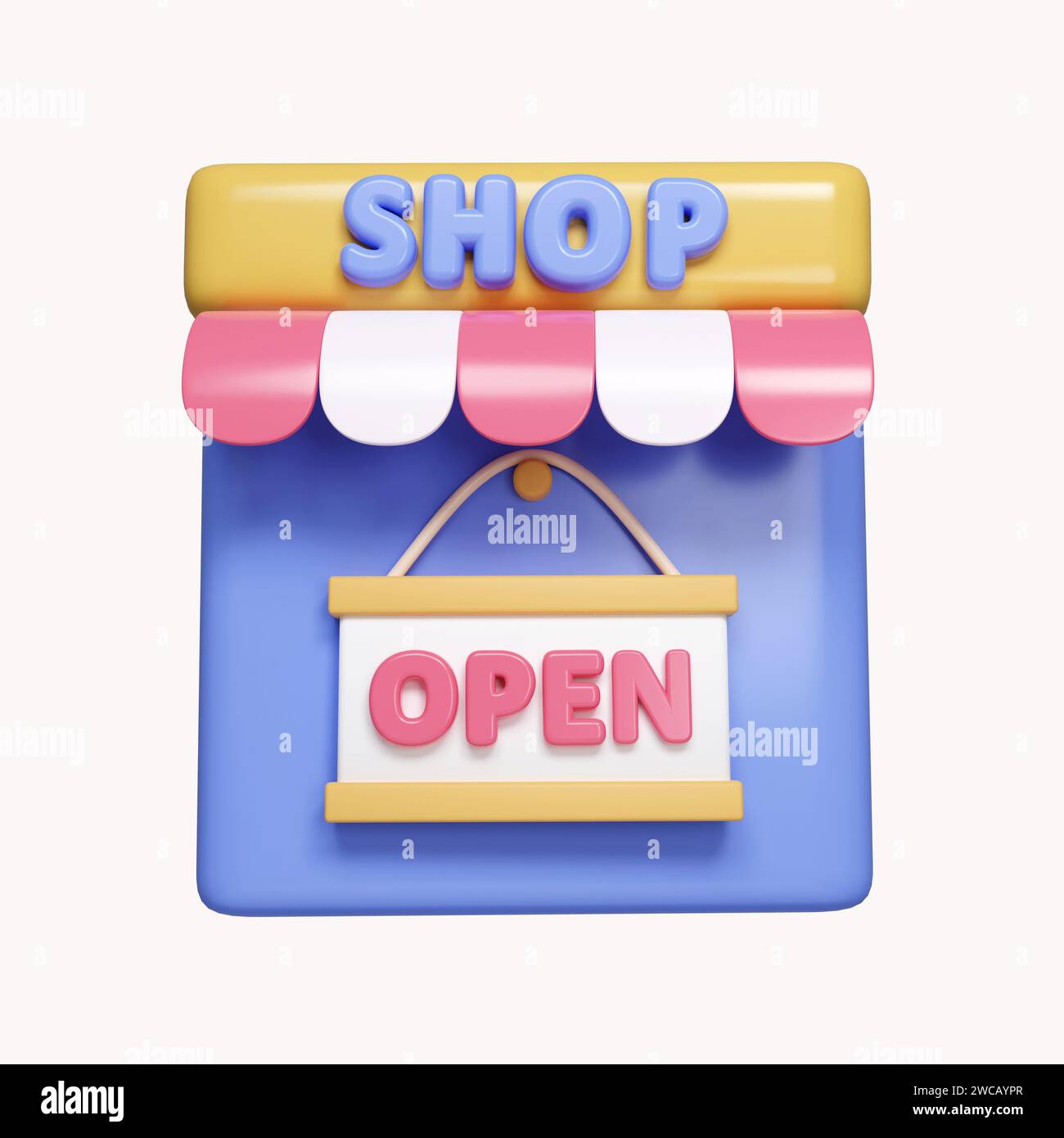 3d shop was opened. shopping online concept. Marketing and Digital ...